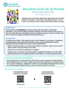 Clap, Clap_Spanish Activity Guide - Tandem